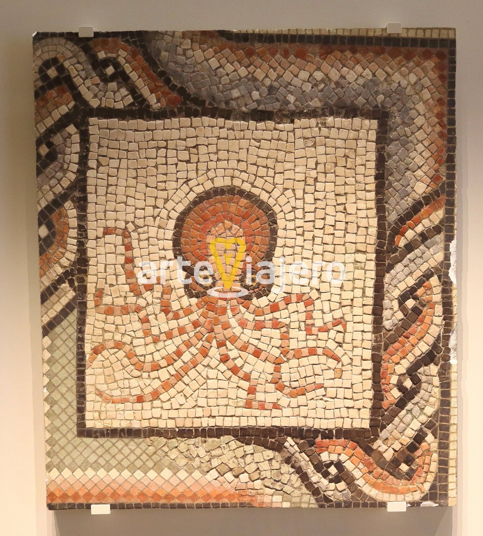 Mosaico romano con pulpo: Museo Arqueológico Nacional